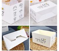 China Food Grade White Paper Bakery Dessert Sandwich Hamburg Box for Eco-Friendly Packaging for sale