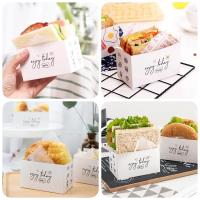 China Food Grade White Paper Bakery Dessert Sandwich Hamburg Box for Eco-Friendly Packaging for sale