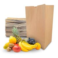 China Eco-Friendly Fresh Fruits Vegetables Packaging Kraft Paper Bag with Luxury Design for sale