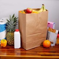 China Eco-Friendly Fresh Fruits Vegetables Packaging Kraft Paper Bag with Luxury Design for sale