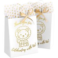 China Cartoon Baby Girl Gift Paper Bag With CMYK 4 Color Offset Printing and Folding Style for sale