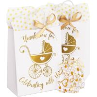 China Cartoon Baby Girl Gift Paper Bag With CMYK 4 Color Offset Printing and Folding Style for sale