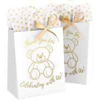 China Cartoon Baby Girl Gift Paper Bag With CMYK 4 Color Offset Printing and Folding Style for sale