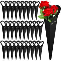 China Handmade Custom Heart Bouquet Floral Arrangement Packaging Kraft Paper Box Bag for Flower for sale