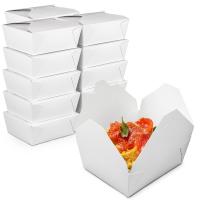 China Disposable Salad Packaging Food Containers Kraft Paper Box for Fast Foods and Takeaway for sale