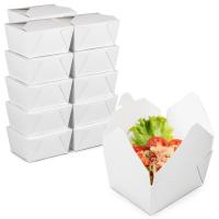 China Disposable Salad Packaging Food Containers Kraft Paper Box for Fast Foods and Takeaway for sale