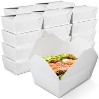 China Disposable Salad Packaging Food Containers Kraft Paper Box for Fast Foods and Takeaway for sale