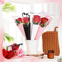China Handmade Custom Cut Valentine's Day Rose Sleeves in Gravure Printed Kraft Paper Bag for sale