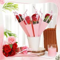 China Handmade Custom Cut Valentine's Day Rose Sleeves in Gravure Printed Kraft Paper Bag for sale