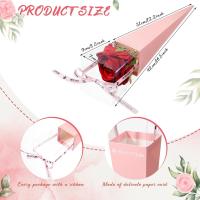 China Handmade Custom Cut Valentine's Day Rose Sleeves in Gravure Printed Kraft Paper Bag for sale