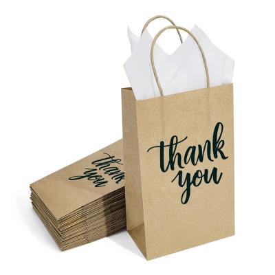 China Customized Logo Zhejiang Personalized Design Custom Picture Kraft Paper Bags With Thank You for sale