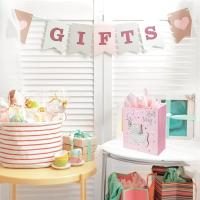 China Custom Color Accepted Paper Bag With Ribbon Handle for Luxury Baby Girl Gift Shopping for sale