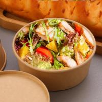 China Custom Disposable Food Salad Packing Containers Takeaway Kraft Paper Bowls with Matt Lamination for sale