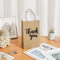 China Customized Logo Zhejiang Personalized Design Custom Picture Kraft Paper Bags With Thank You for sale