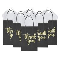 China CMYK 4 Color Offset Printing Hand Length Handle Kraft Paper Bag for Customized Design for sale