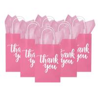 China CMYK 4 Color Offset Printing Hand Length Handle Kraft Paper Bag for Customized Design for sale