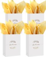 China Hand Length Handle Popular Design Your Own Logo Handle Bulk Thank You Gift Carry Kraft Paper Bags for sale