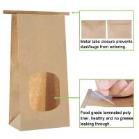 China Greaseproof Paper Hot Style Bottom Window White Brown Cookie Biscuit Kraft Paper Bag for sale