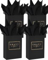 China Hand Length Handle Popular Design Your Own Logo Handle Bulk Thank You Gift Carry Kraft Paper Bags for sale