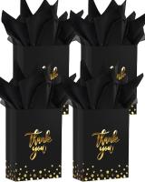 China Hand Length Handle Popular Design Your Own Logo Handle Bulk Thank You Gift Carry Kraft Paper Bags for sale