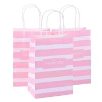 China Custom Color Accepted Promotion Kraft Paper Thank You Bag for Wedding Party Store for sale