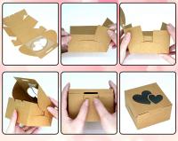 China Convenient Takeaway Kraft Paper Box for Cupcakes According to Your Request for sale