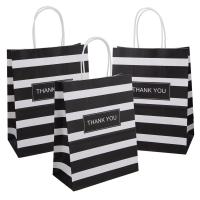 China Gravure Printing Handmade Custom Printed Kraft Paper Bags With Handles for Thank You for sale