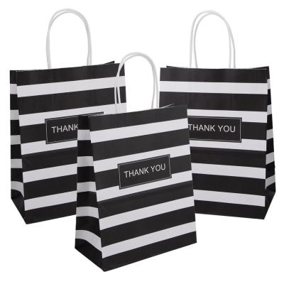 China Gravure Printing Handmade Custom Printed Kraft Paper Bags With Handles for Thank You for sale