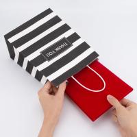 China Gravure Printing Handmade Custom Printed Kraft Paper Bags With Handles for Thank You for sale