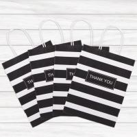 China Gravure Printing Handmade Custom Printed Kraft Paper Bags With Handles for Thank You for sale