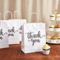 China Kraft Paper Thank You Clothing Gift Jewelry Shopping Paper Bag for Business Shopping for sale