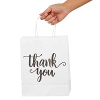 China Kraft Paper Thank You Clothing Gift Jewelry Shopping Paper Bag for Business Shopping for sale