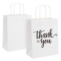 China Kraft Paper Thank You Clothing Gift Jewelry Shopping Paper Bag for Business Shopping for sale