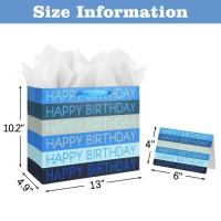 China CMYK 4 Color Offset Printing Happy Birthday Gift Shopping Paper Bag with Custom Logo for sale