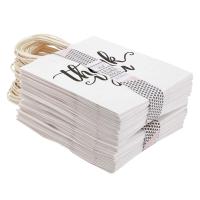 China Kraft Paper Thank You Clothing Gift Jewelry Shopping Paper Bag for Business Shopping for sale