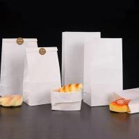 China Eco Friendly White Kraft Paper Bag For Fast Food Takeaway Custom Order Logo Customized for sale