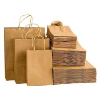 China Custom Takeaway Food Packaging Kraft Paper Bag for Fast Food Take Away POTATO CHIPS for sale