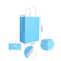 China Handmade Low MOQ Degradable Strong Cute Small Gift Candy Kraft Paper Bag For Parties for sale