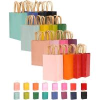 China Business Shopping Custom Brown Kraft Paper Bag with Twisted Handles in Custom Color for sale