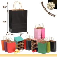 China Business Shopping Custom Brown Kraft Paper Bag with Twisted Handles in Custom Color for sale