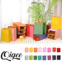 China Business Shopping Custom Brown Kraft Paper Bag with Twisted Handles in Custom Color for sale