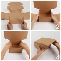 China Square Corrugated Board Custom Shipping Mailing Box Folding Paper Packaging Mailer for sale