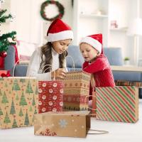 China Gravure Printing Customized Bio-Degradable Kraft Paper Bag for Merry Christmas Parties for sale