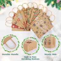 China Gravure Printing Customized Bio-Degradable Kraft Paper Bag for Merry Christmas Parties for sale