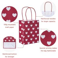 China Valentine's Day 2024 Small Gift Shopping Kraft Paper Bags for Jewelry in Custom Color for sale