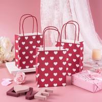 China Valentine's Day 2024 Small Gift Shopping Kraft Paper Bags for Jewelry in Custom Color for sale