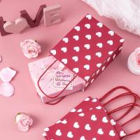 China Valentine's Day 2024 Small Gift Shopping Kraft Paper Bags for Jewelry in Custom Color for sale