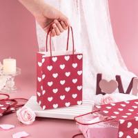 China Valentine's Day 2024 Small Gift Shopping Kraft Paper Bags for Jewelry in Custom Color for sale