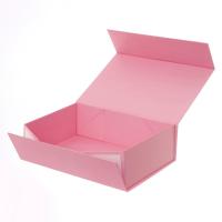 China OEM/ODM Luxury Rigid Cardboard Foldable Gift Box Custom Print Pink Paper Magnetic Gift Box for sale