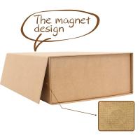 China Custom Good Luxury Folding Storage Magnetic Kraft Paper Gift Box with Glossy Lamination for sale